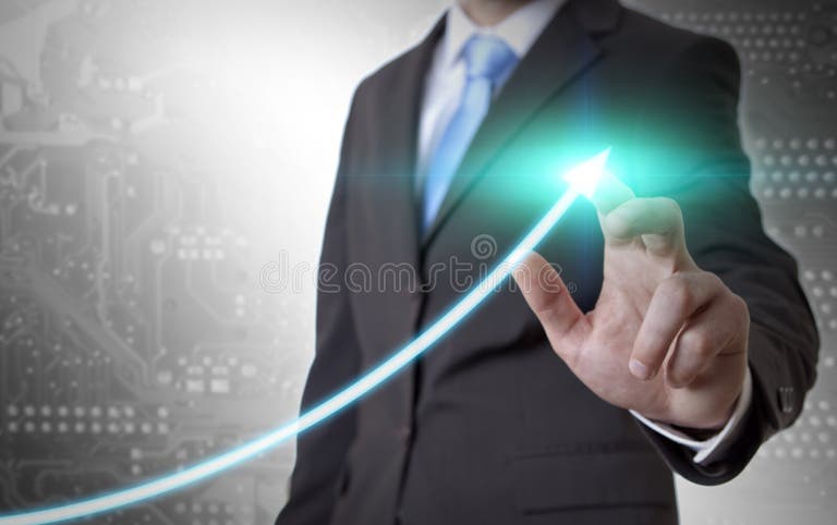 Businessman fraph concept stock illustration. Illustration of concept ...