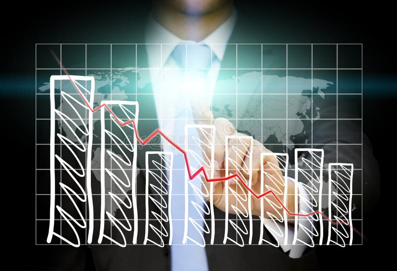 Businessman fraph concept stock illustration. Illustration of concept ...