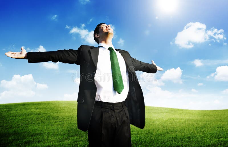 Businessman Freedom Relaxation Getaway Refreshment Concept Stock Image ...