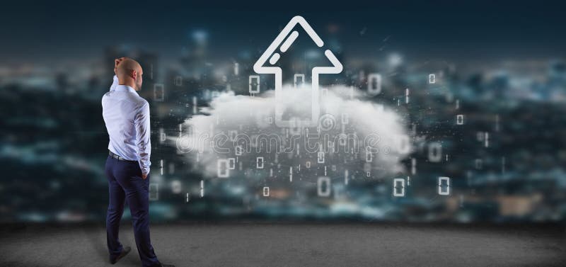 Businessman in Front of a Wall with Artificial Intelligence Icon with Half Brain and Half ...