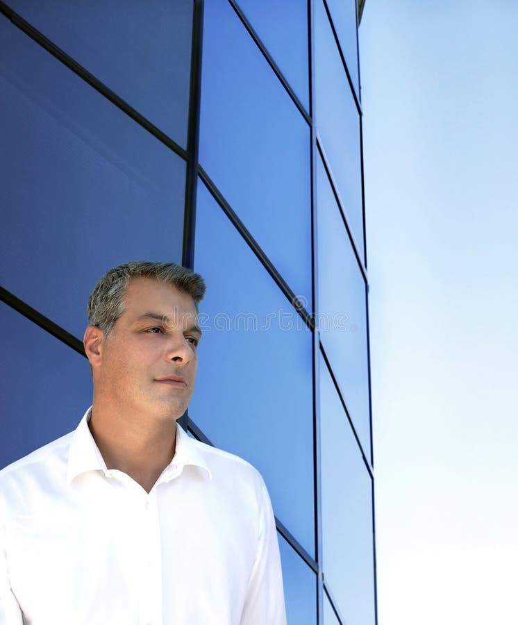 Businessman in Front of Building Stock Photo - Image of business ...