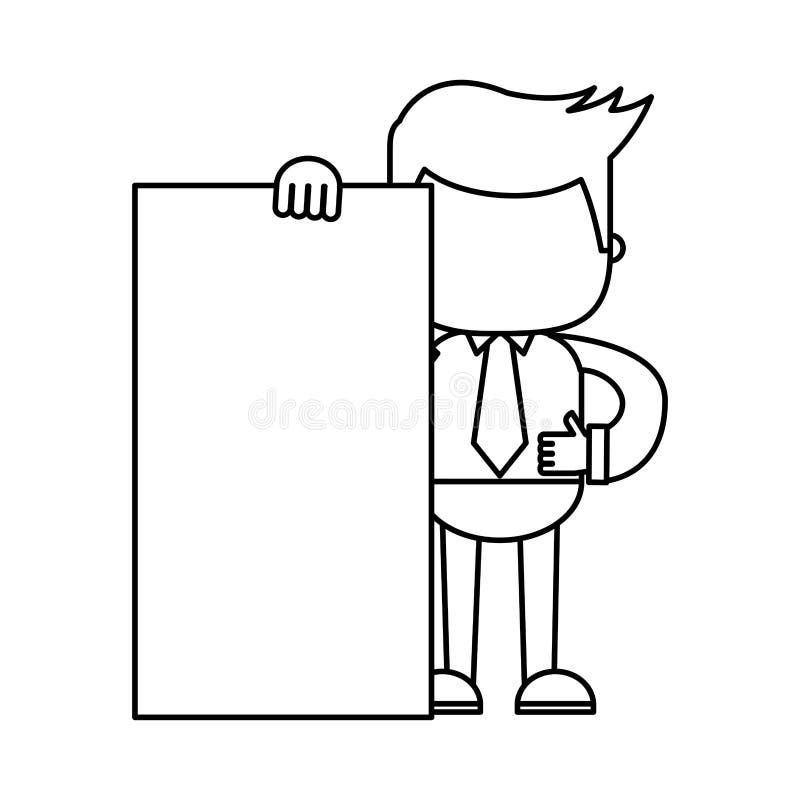Businessman Funny with Document Character Icon Stock Vector ...