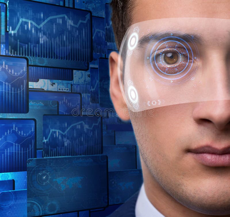 Businessman of the future stock photo. Image of attractive - 24389262