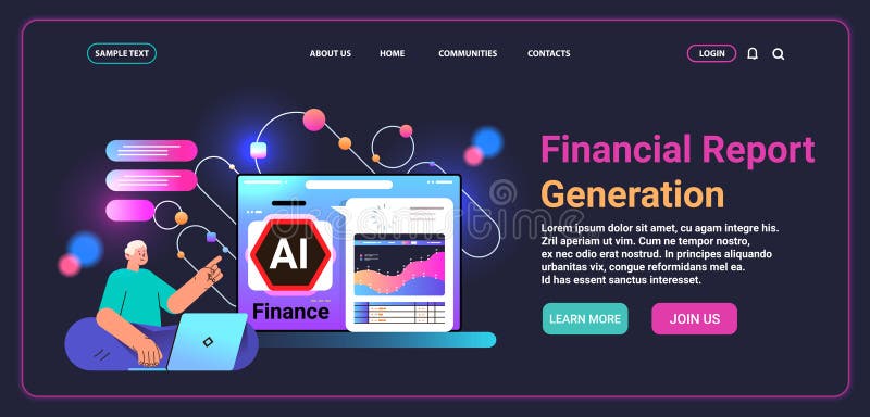 Businessman Generating Financial Report with Ai Helper Bot Data ...