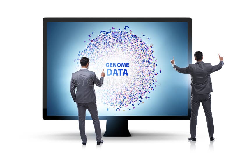 Businessman in Genome Data Concept Stock Image - Image of code, medical ...
