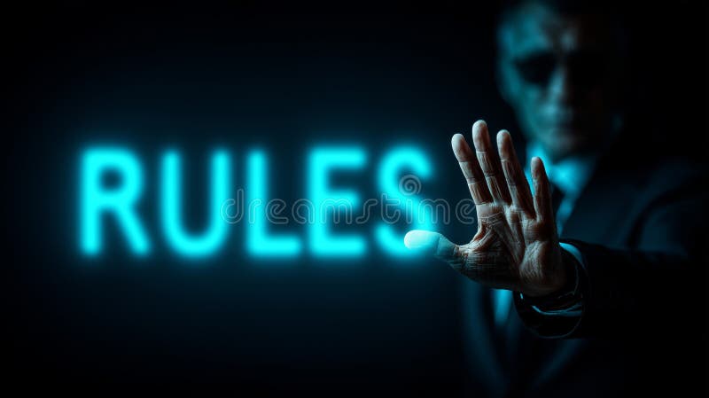 Businessman Gestures Firmly, Emphasizing the Importance of Corporate ...