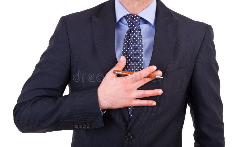 Businessman Gesturing Small Size with Fingers. Stock Photo - Image of ...