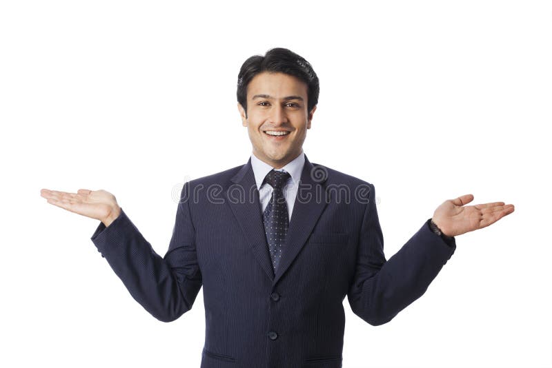 Businessman gesturing stock image. Image of happiness - 36387853