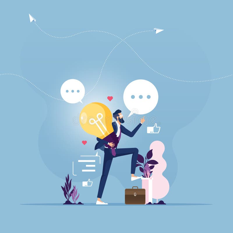 Businessman Get Great Idea-creative Concept Vctor Stock Vector ...