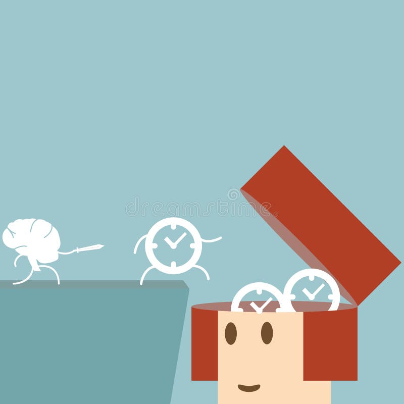 Businessman get time stock vector. Illustration of liberate - 39816299