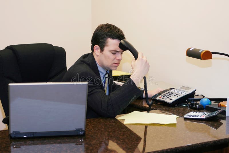 Businessman Getting Bad News Stock Photo - Image of despair, male: 5059836