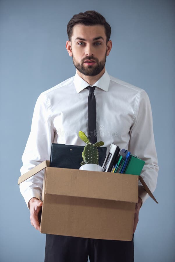 Businessman getting fired stock image. Image of dismiss - 292201497