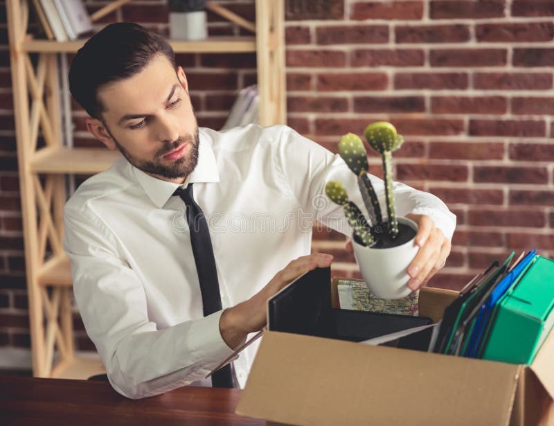 Businessman getting fired stock image. Image of manager - 87315789