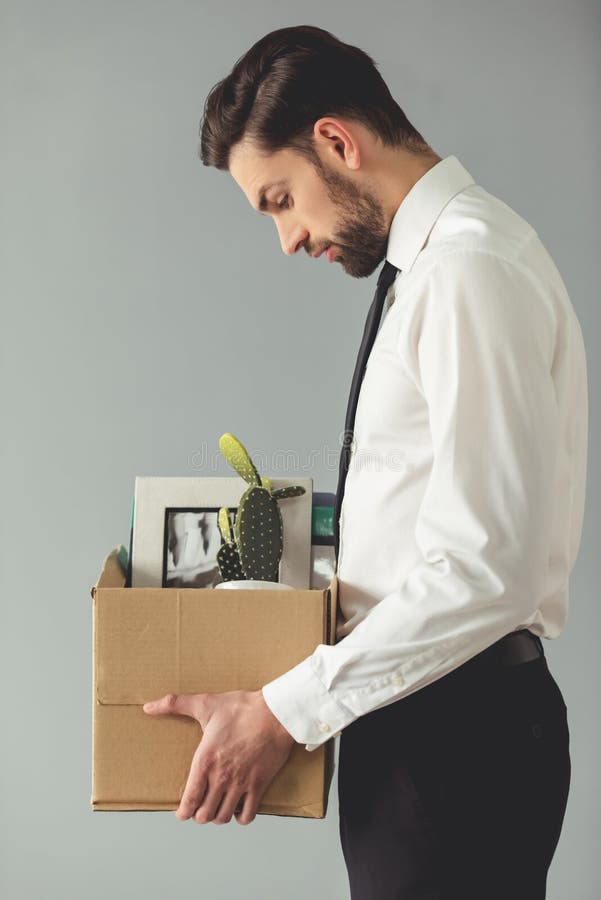 Businessman getting fired stock photo. Image of boss - 87315766