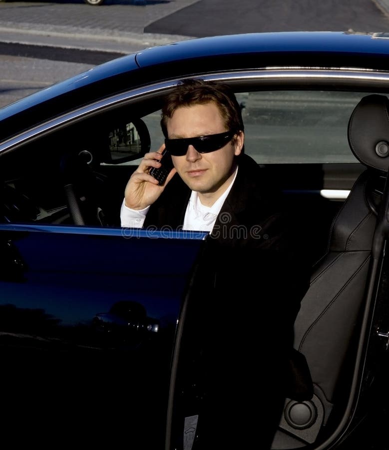Businessman Getting Out of a Car Stock Image - Image of cars, person ...