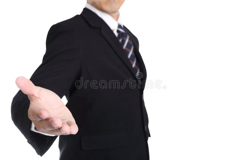 Businessman Give Some Hand To Receive Something Stock Image - Image of ...