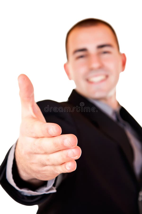 Businessman gives hand stock image. Image of deal, successful - 13982277