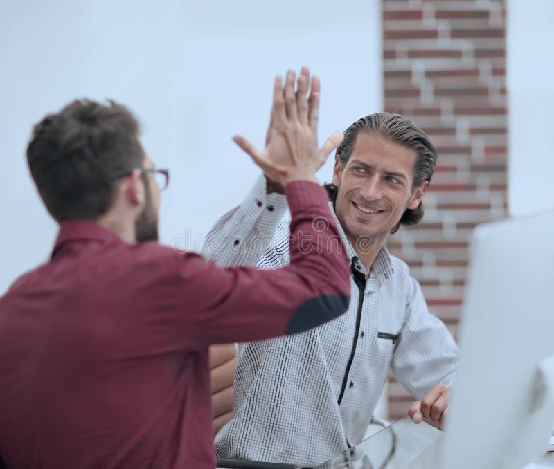 Businessman Giving High Five To His Partner Stock Image - Image of ...