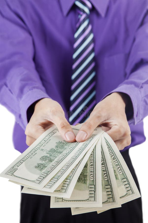Businessman giving money stock image. Image of holding - 38406467