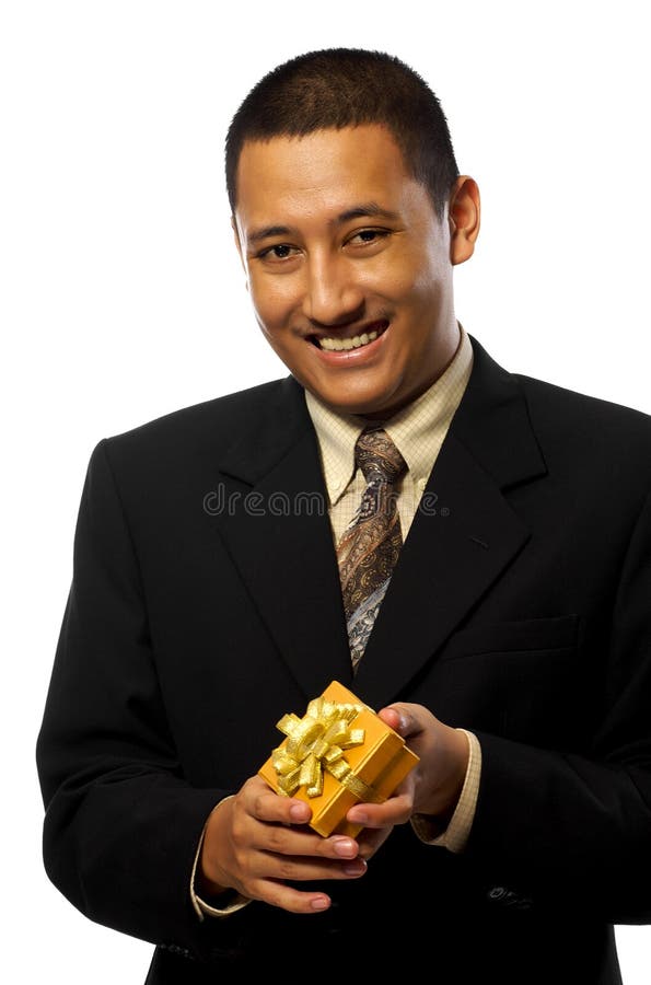 Businessman Giving Present stock image. Image of occasion - 13199291