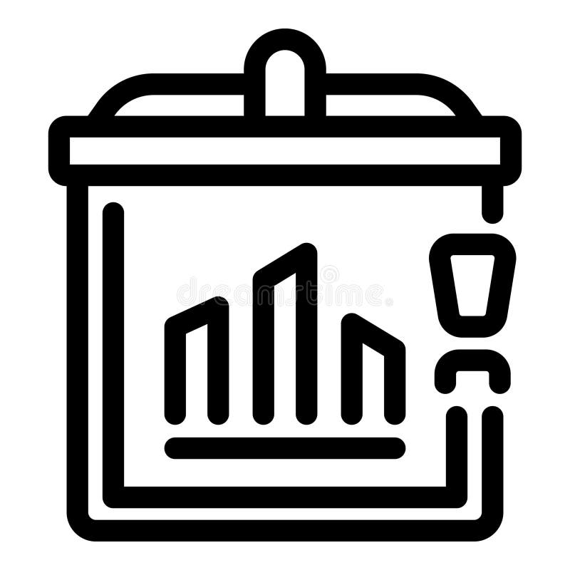 Businessman Giving a Presentation Pointing at a Flip Chart with Growing ...