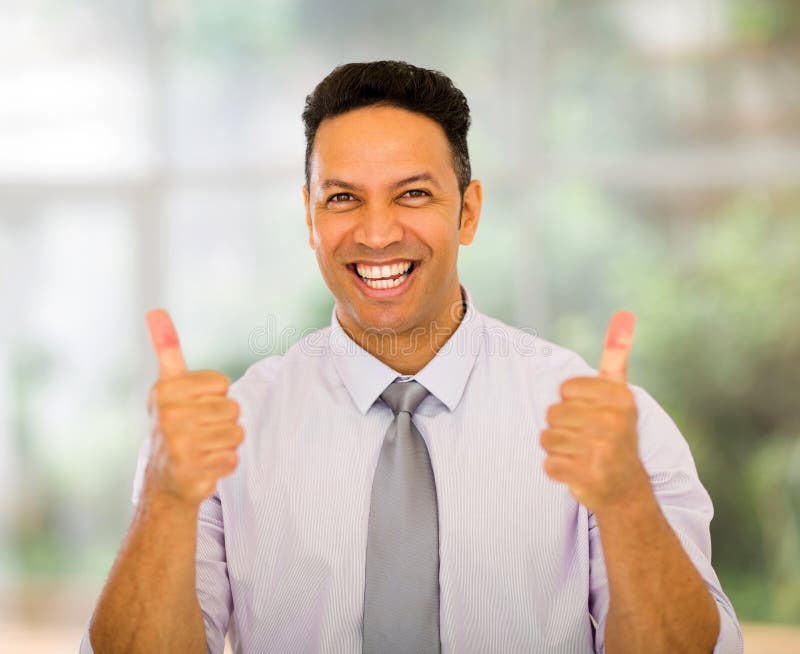 Businessman Giving Thumbs Up Stock Photo - Image of entrepreneur ...