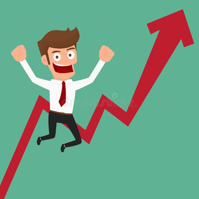 Businessman Glad Arrow Growing Chart Stock Illustrations – 13 ...