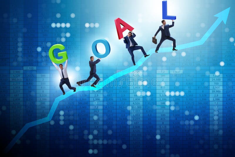 Businessman in Goal Concept Carrying Letters Stock Photo - Image of ...