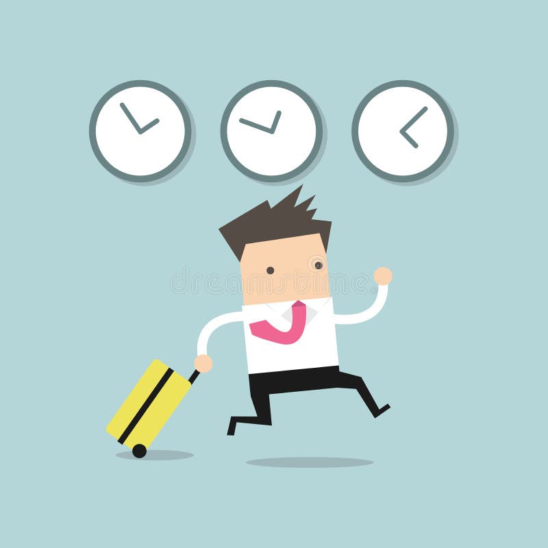 Businessman Goes on a Business Trip Abroad Stock Vector - Illustration ...