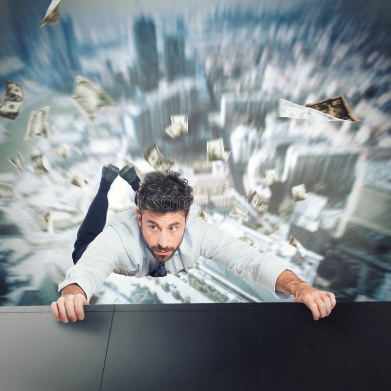Businessman is Going To Fall Stock Image - Image of failure, fiasco ...