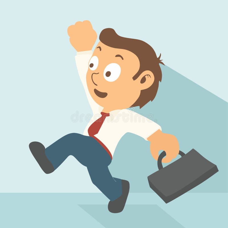 Character Illustration Design. Businessman Going To Work Cartoon Stock ...