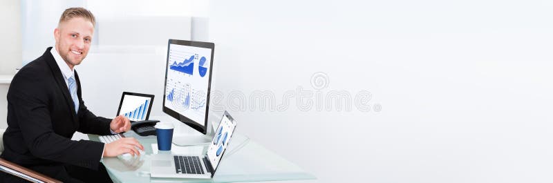 Performance graph laptop stock image. Image of achieve - 1306313