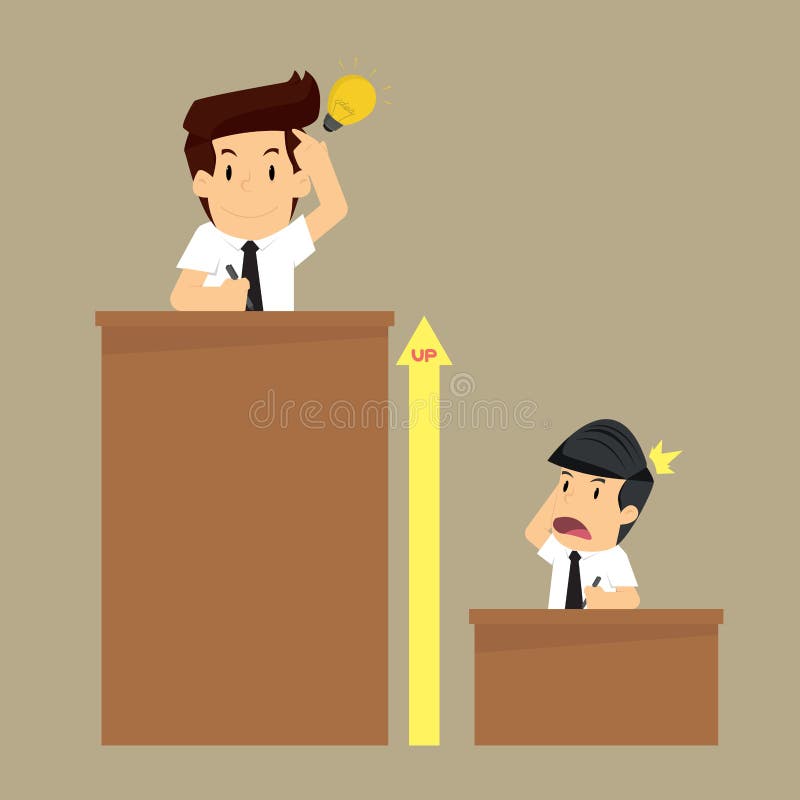 Businessman Great Work More Than Workmate Stock Vector - Illustration ...