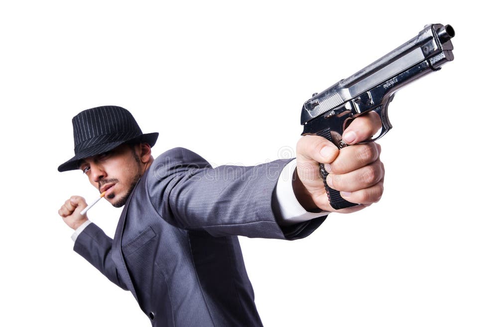 Businessman with gun stock image. Image of armed, caucasian - 30591269