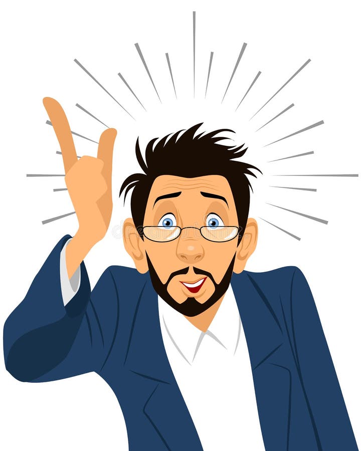 Businessman had an idea stock vector. Illustration of brain - 64005388