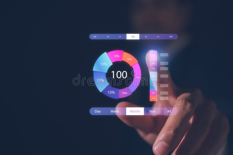 Businessman Hand or Analyst Working with Business Analytics and Data ...