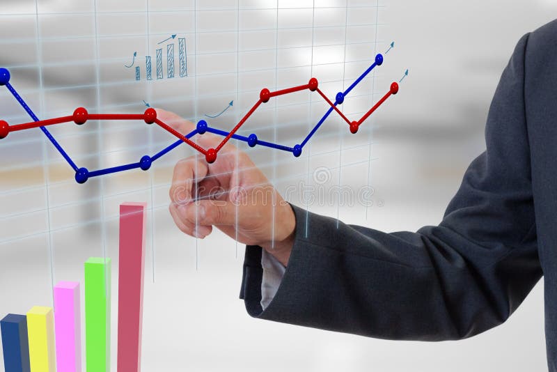 Businessman Hand Working with New Modern Computer and Business S Stock ...