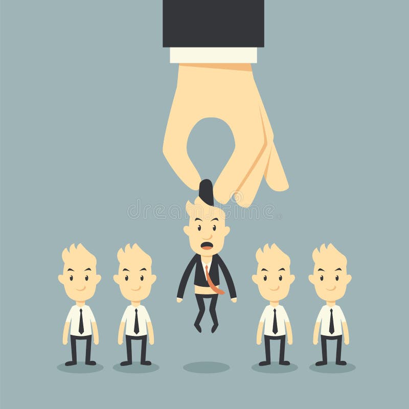 Businessman hand choosing stock vector. Illustration of finding - 48479651