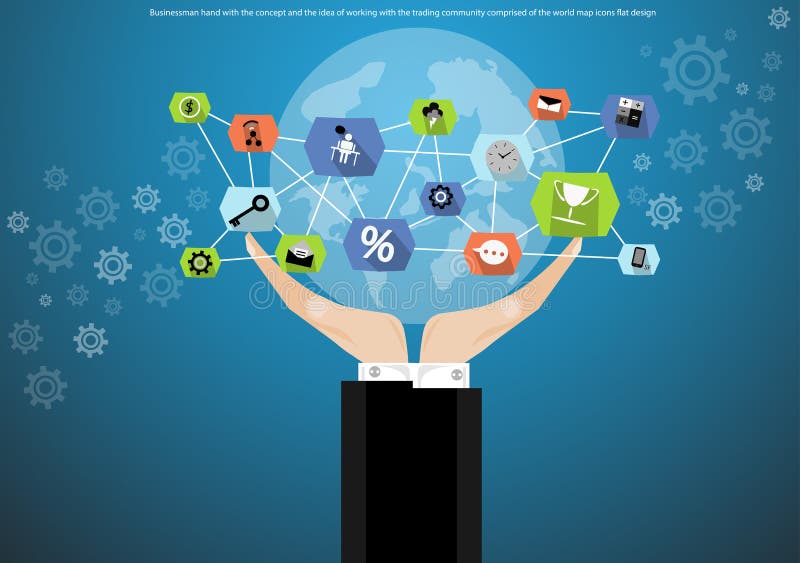 Businessman Hand with the Concept and the Idea of Working with the ...