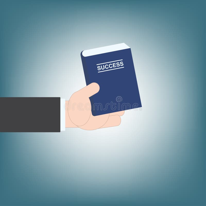 Businessman Hand Giving Book Success Idea Guide, Vector Illustration ...