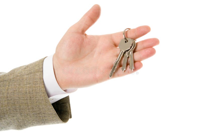 Businessman Hand Holding Key To Success Stock Image - Image of partners ...