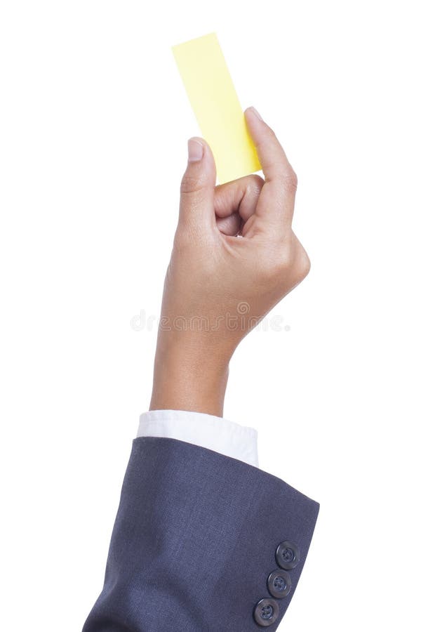 Businessman Hand Holding Sticky Note, Stock Photo - Image of note ...
