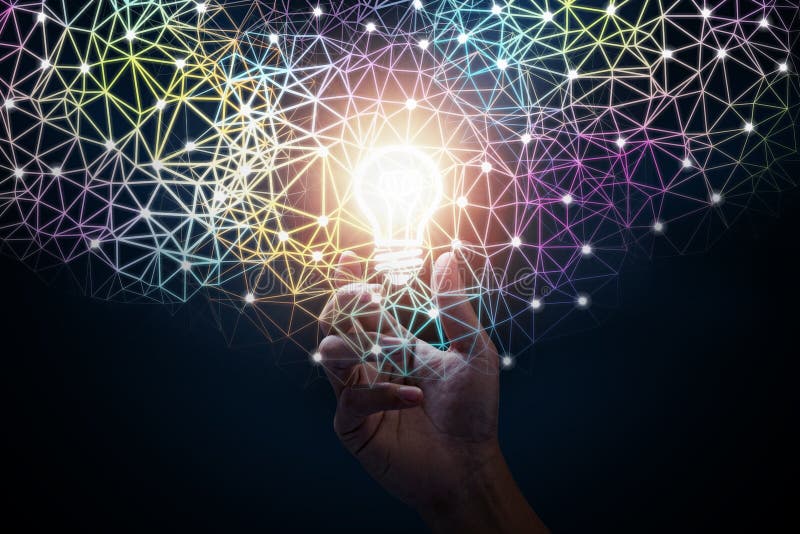 Businessman Hand. Innovative Idea Concept Stock Image - Image of design ...