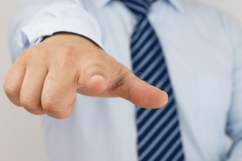 Businessman Hand in Pointing Stock Photo - Image of business, press ...