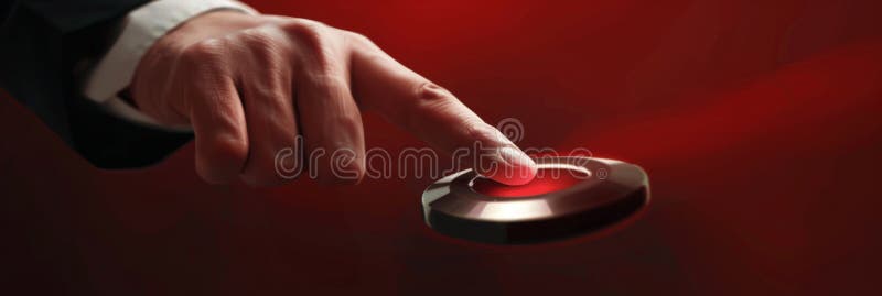 Businessman Hand Pressing Start Button Closeup, Finger Push Powerbutton ...