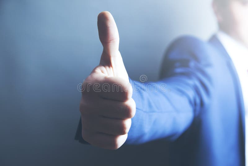 Businessman Hand Show Thumb Up Stock Image - Image of hand, employee ...