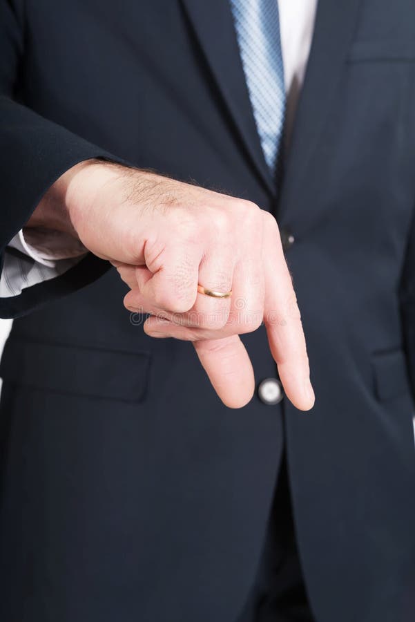 Businessman Hand Showing Small Size Stock Image - Image of mature, idea ...