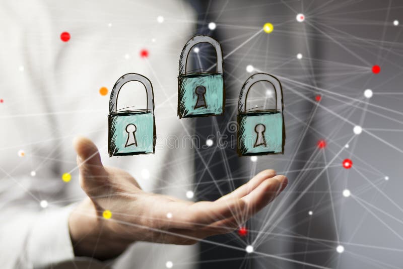 Businessman Hand Touching Lock in Virtual Screen Stock Image - Image of ... Businessman Hand Touching Lock in Virtual Screen Stock Image - Image of ...