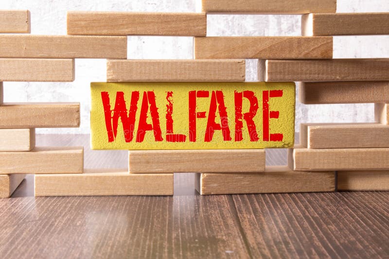 Businessman Hand Touching WALFARE FUNCTION Button on Virtual Screen ...