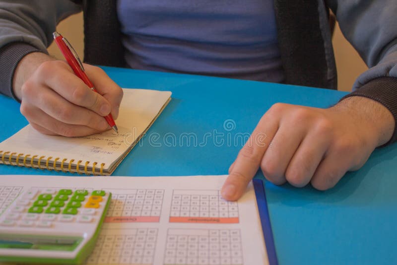 Businessman Hand Using Calculator, Accounting Concept. Man Hands with ...